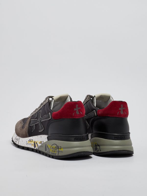 Premiata Mick 6420 men's sneakers in bi-material Black-Grey | Caposerio.com