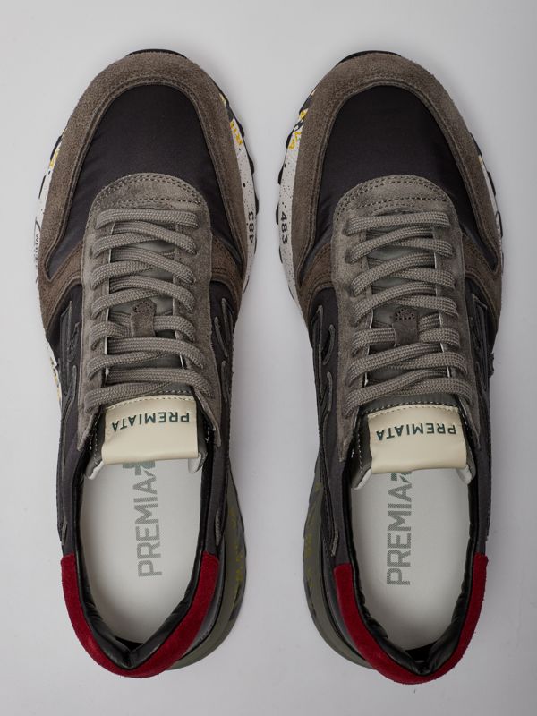 Premiata Mick 6420 men's sneakers in bi-material Black-Grey | Caposerio.com