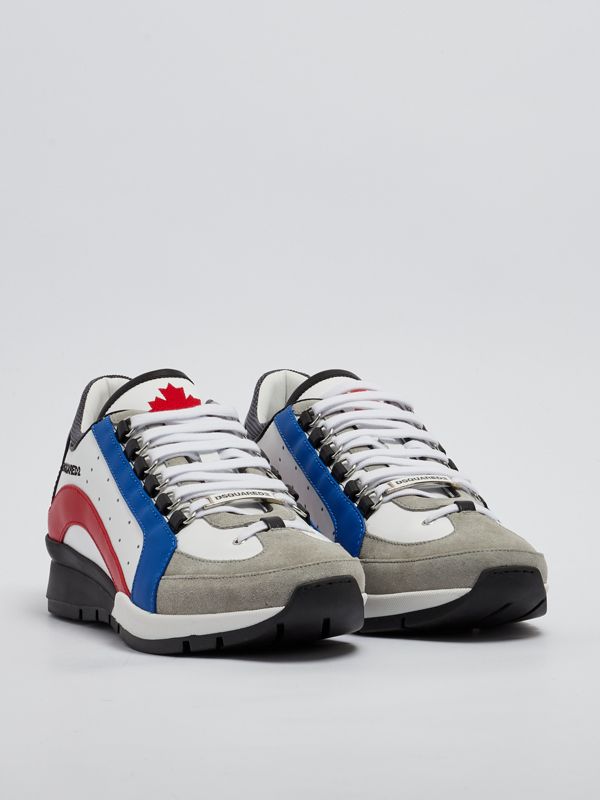 Dsquared2 men's running sneakers in leather White | Caposerio.com