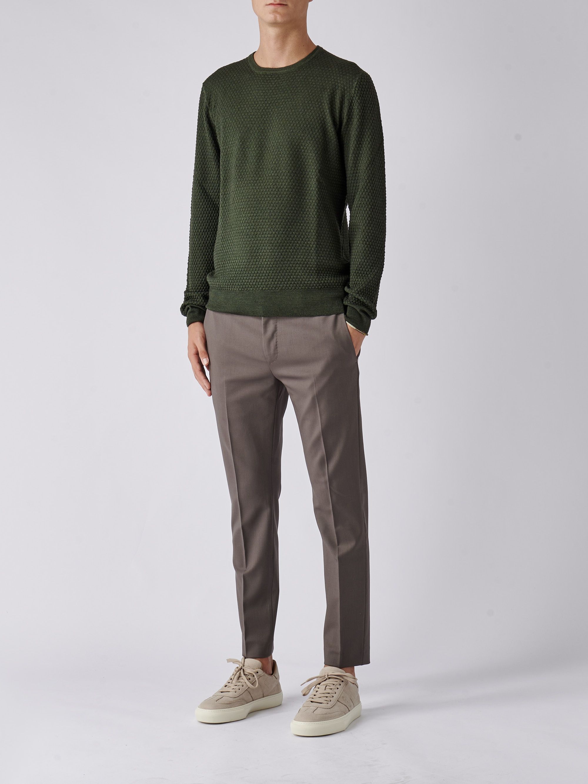 Gran Sasso men's sweater in vintage effect wool Bottle | Caposerio.com