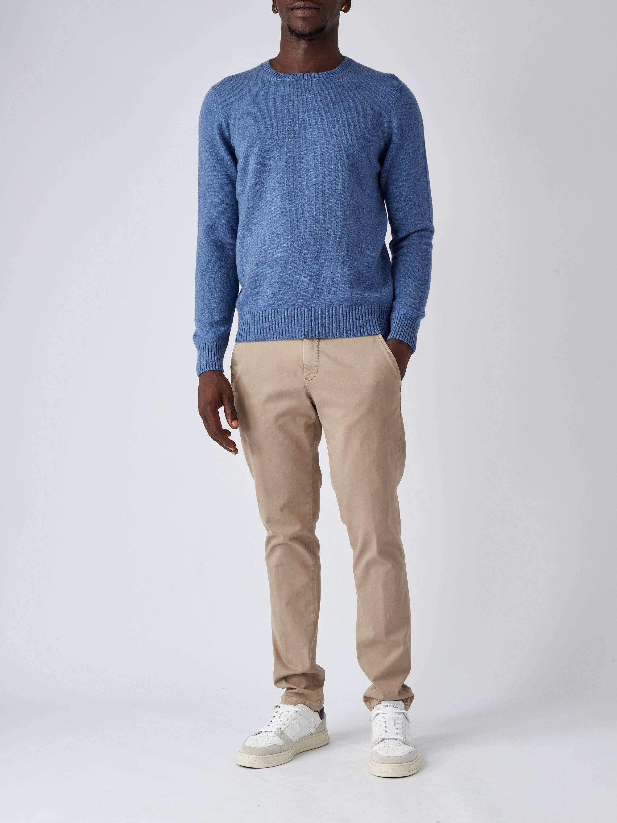 Pull col rond homme Gran Sasso en cachemire Avio | Caposerio.com