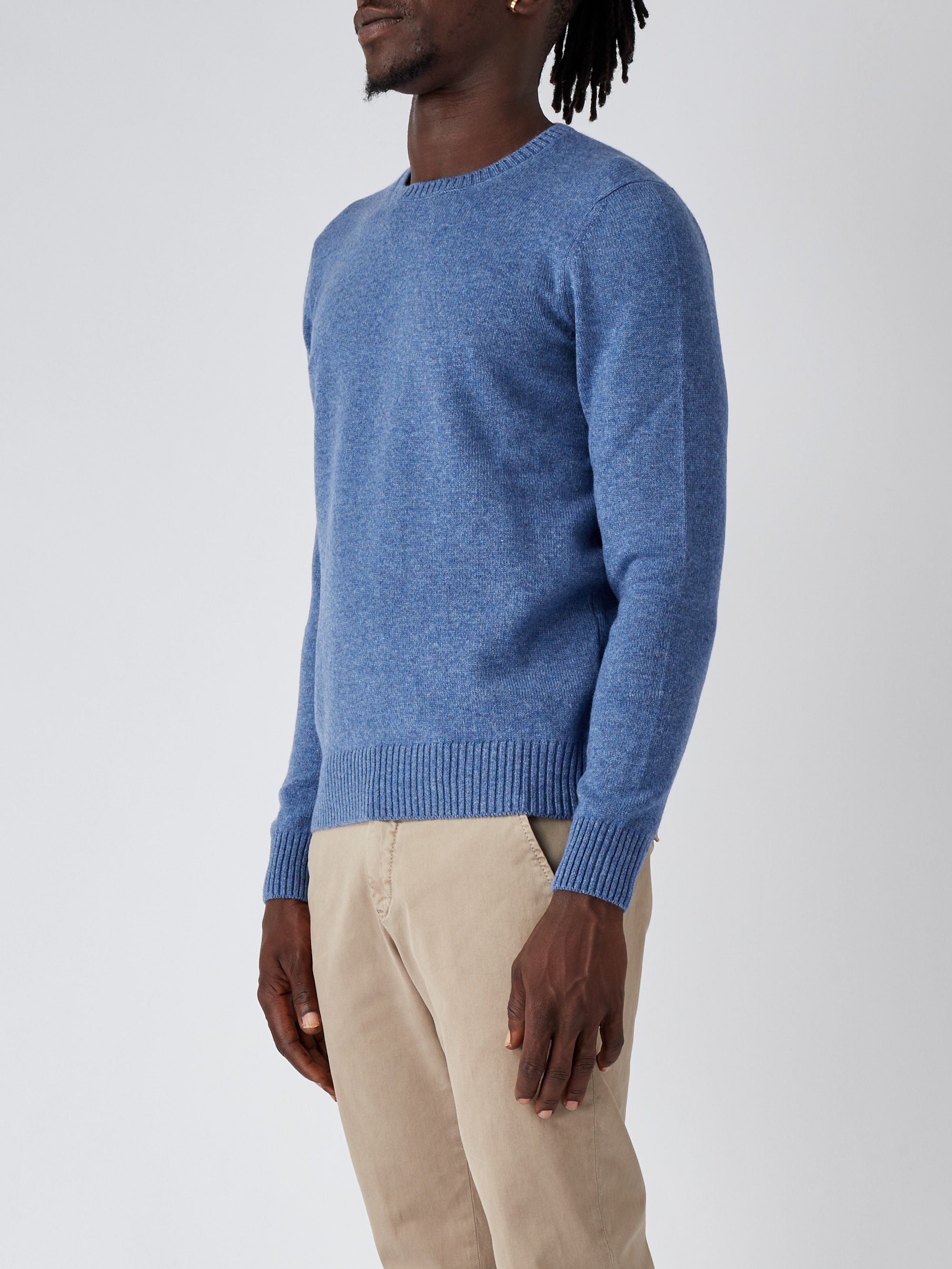 Pull col rond homme Gran Sasso en cachemire Avio | Caposerio.com