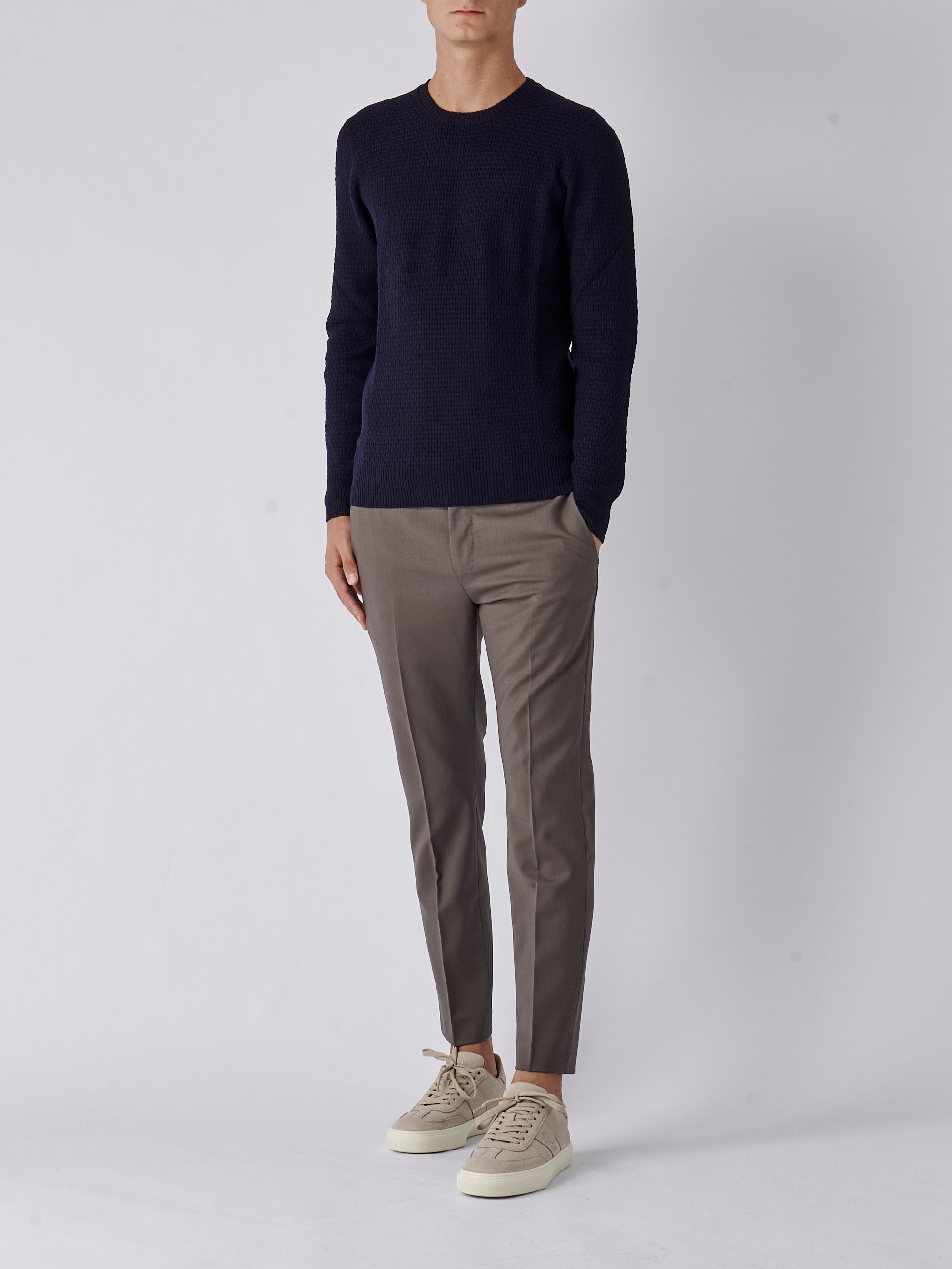 Gran Sasso men's sweater in wool Blue | Caposerio.com