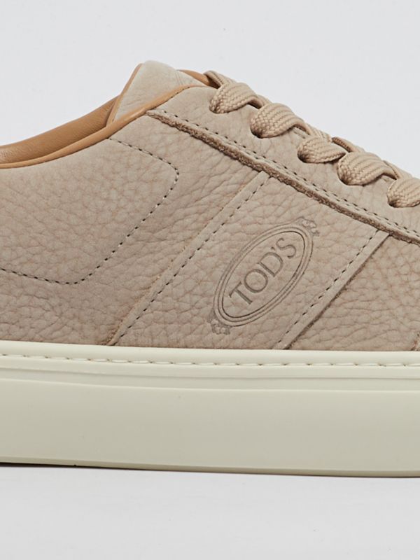 Tod's men's sneakers in nubuck Light grey | Buy online at the best price on caposerio.com