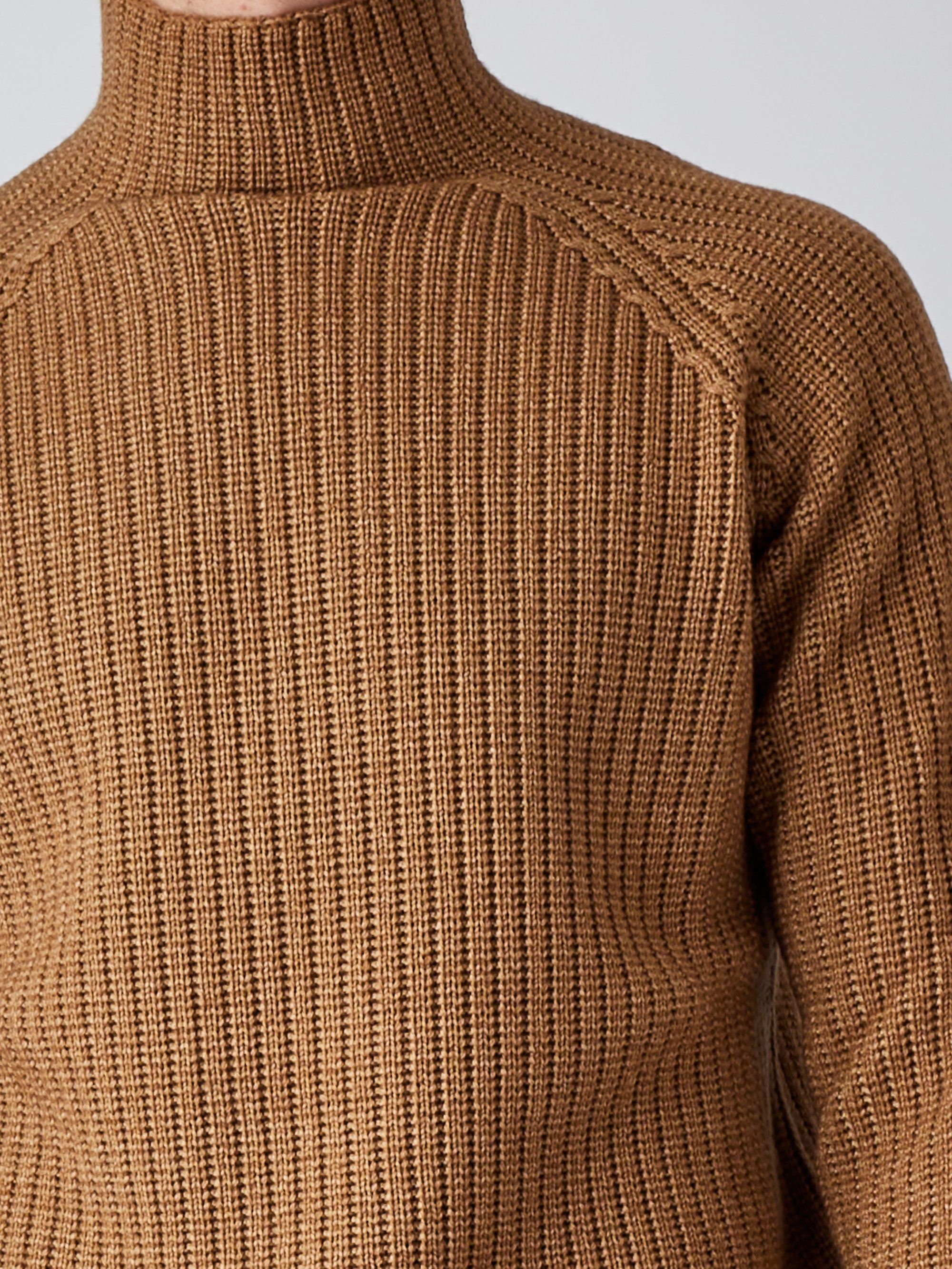 Pull à col roulé en laine côtelée pour hommes Filippo De Laurentiis ...