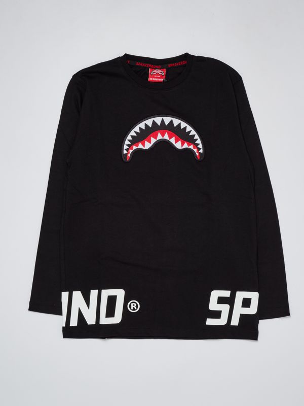 Sprayground boy's long sleeve T-shirt in cotton Black | Caposerio.com