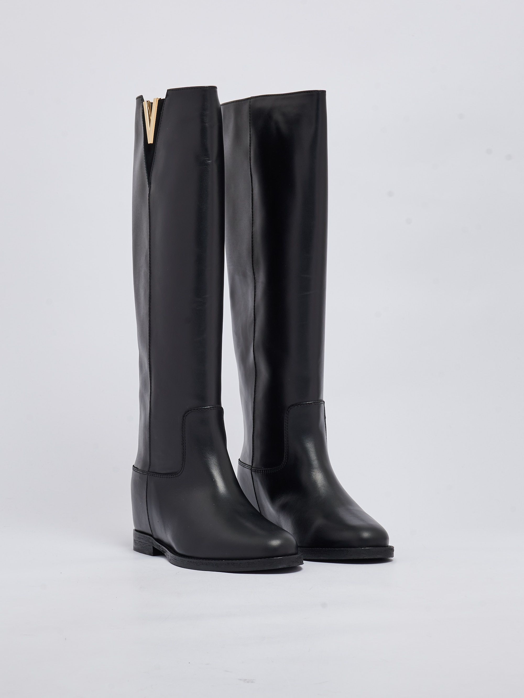 Stivale donna Via Roma 15 Santa Monica in pelle Nero | Caposerio.com