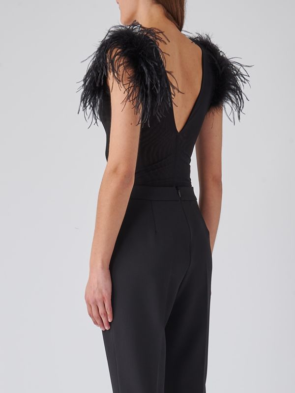 Body donna Pinko con piume 102836a1jq Nero | Caposerio.com