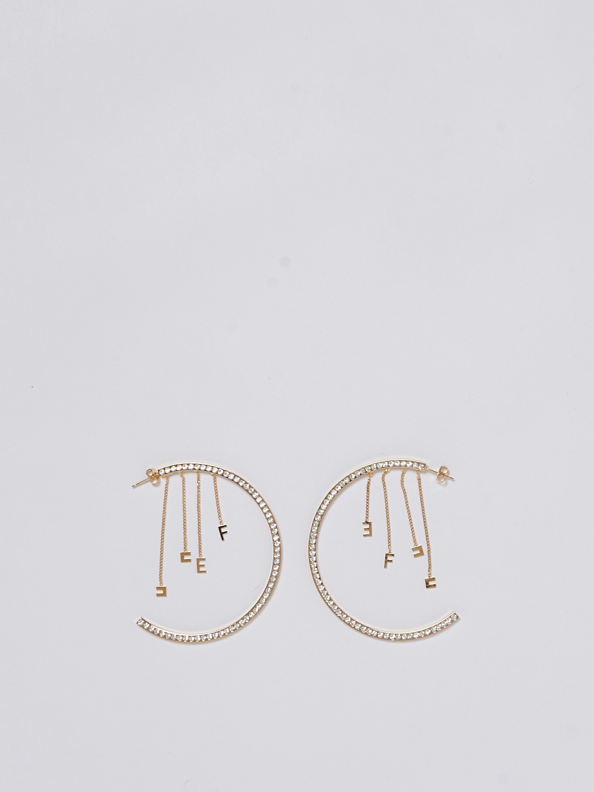 Orecchini donna Elisabetta Franchi in metallo e vetro or62m42e2 Oro | Caposerio.com