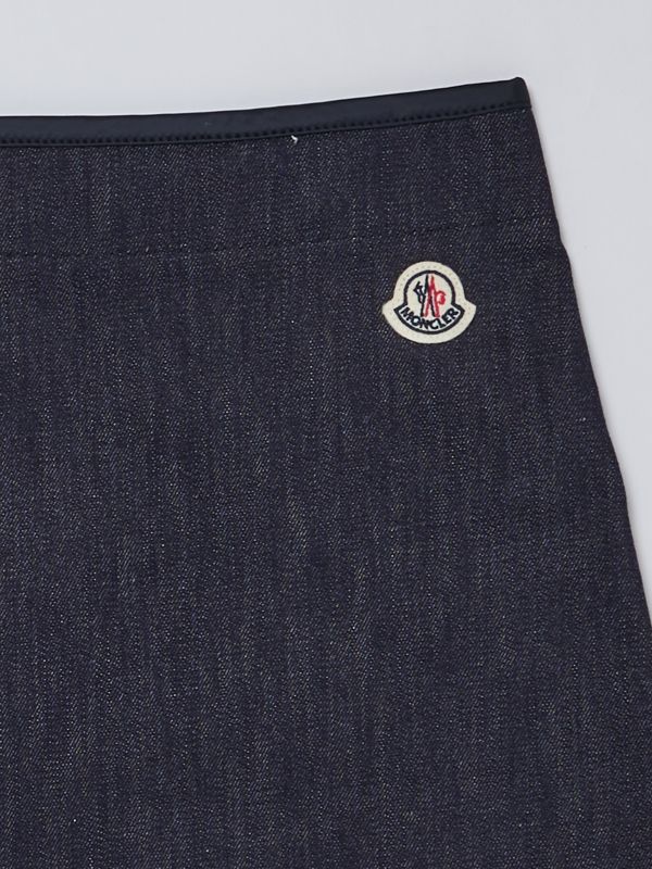 Moncler denim skirt with buttons for girls Dark Denim | Caposerio.com