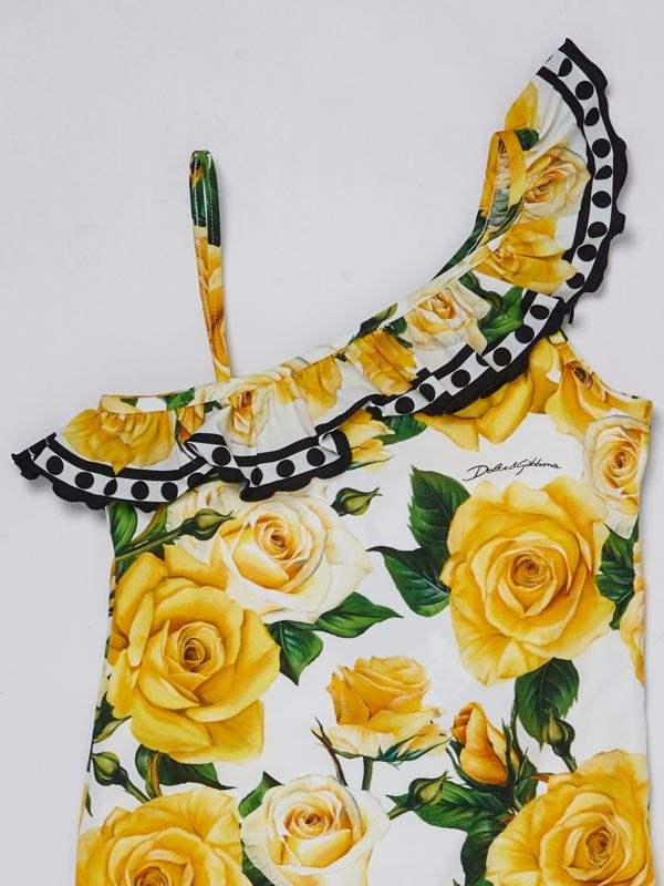 Dolce & Gabbana baby girl costume with floral print l5j838g7k3s White ...