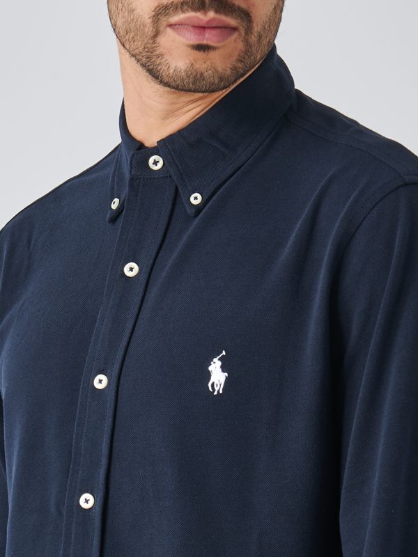 Camicia uomo Polo Ralph Lauren in piqué di cotone ultraleggero ...