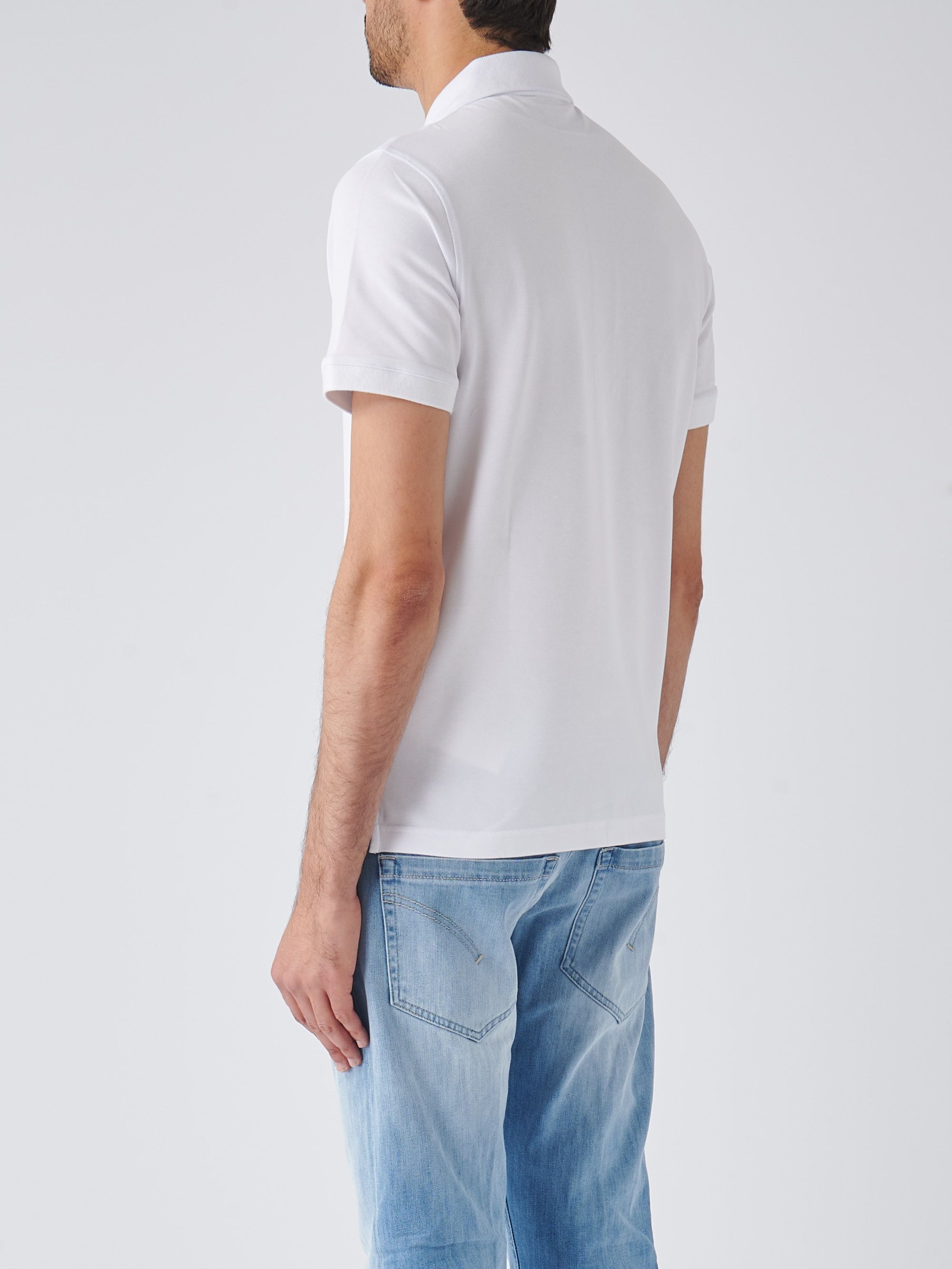 K-Way Amedee men's stretch cotton polo shirt White | Caposerio.com