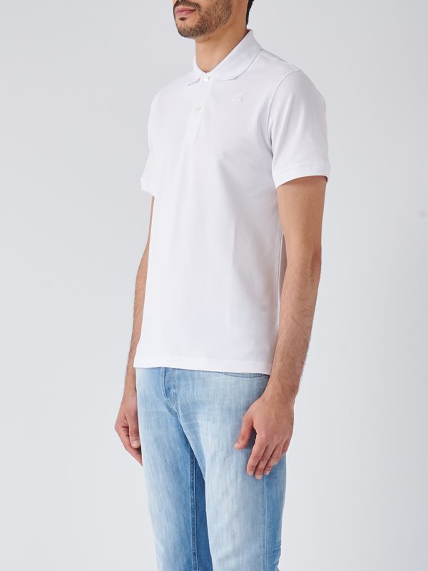 K-Way Amedee men's stretch cotton polo shirt White | Caposerio.com