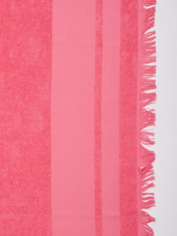 Telo mare Colmar in spugna con frange 74487uv Rosa | Caposerio.com