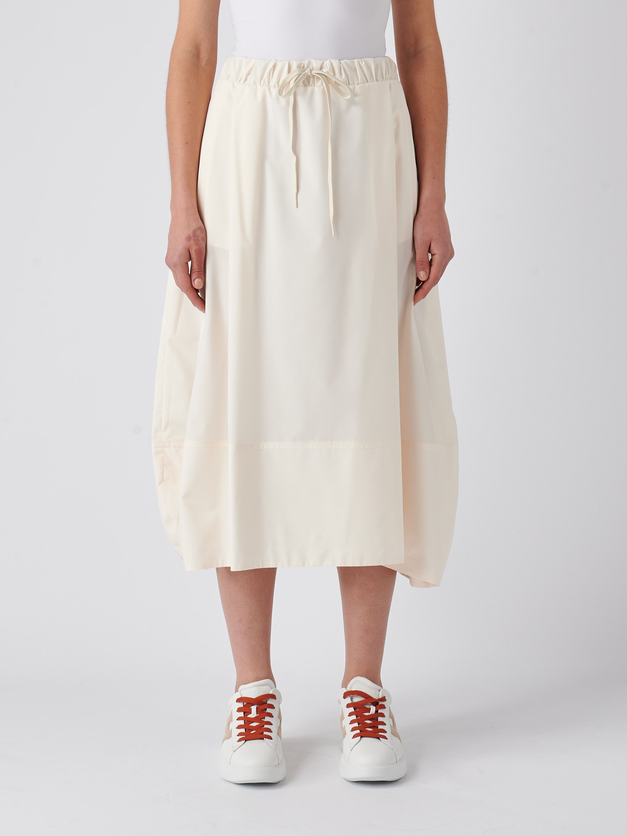 Grans Sasso nylon egg skirt for women Cream | Caposerio.com