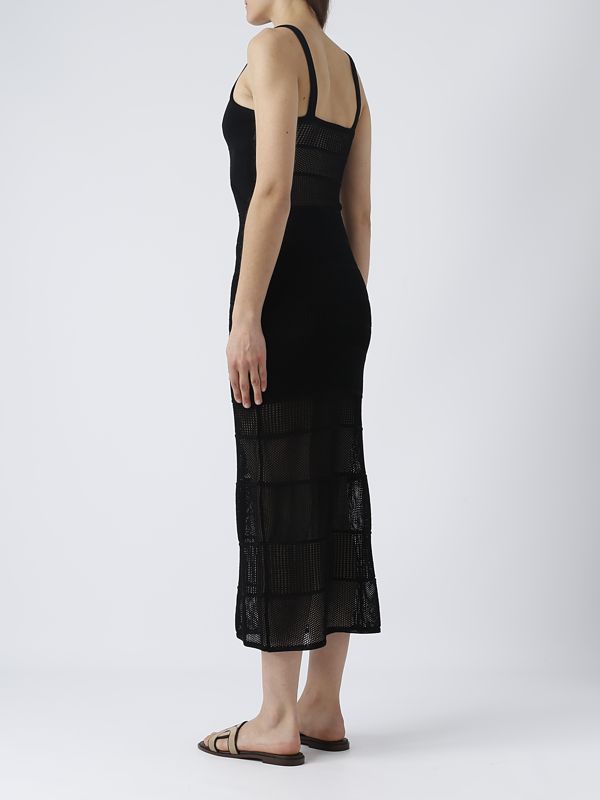 Nenette Tancredi perforated mesh dress for women tancredi Black ...