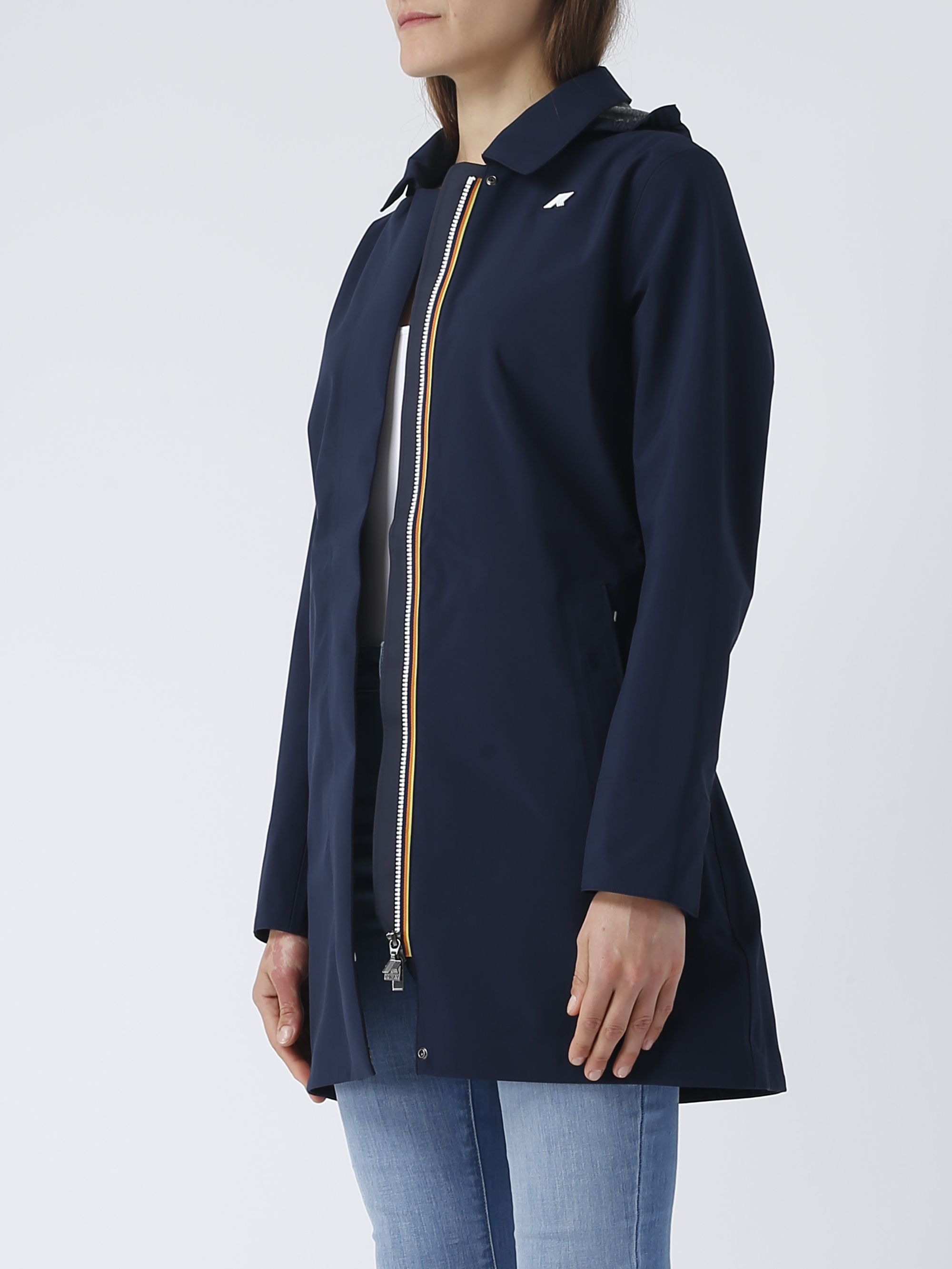 Giacca donna K-Way Mathy Bonded Jersey in nylon Navy | Caposerio.com