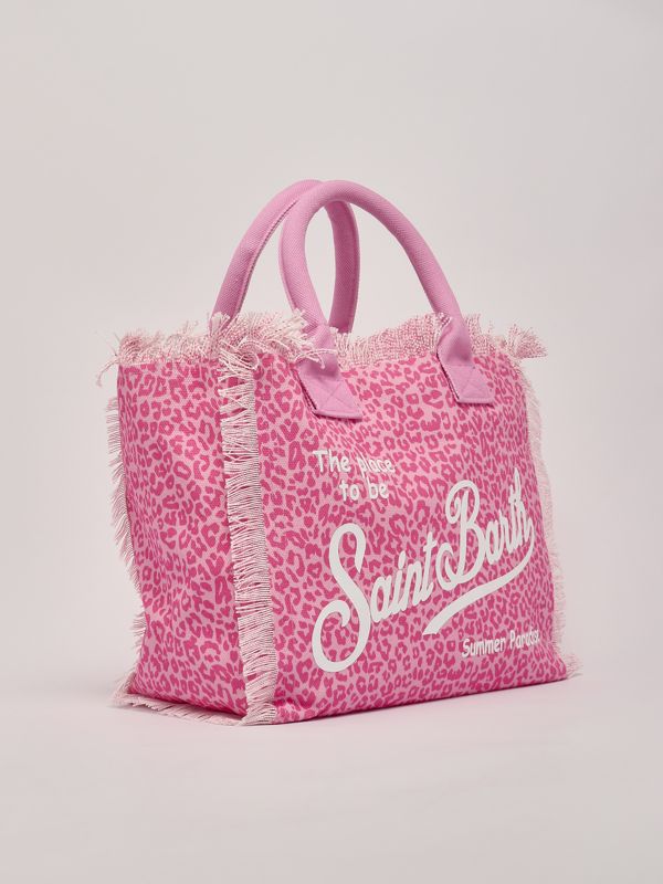 Borsa donna MC2 Saint Barth Vanity a mano in tela di cotone Rosa Chiaro | Caposerio.com