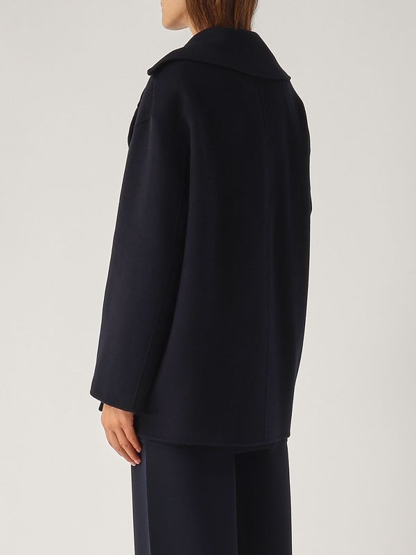 Max Mara Studio Spadino women's coat in wool and cashmere blend 2426086021600 Navy | Caposerio.com