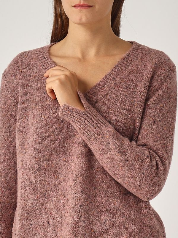 Maglia donna Gran Sasso in misto alpaca e lana 1324534944 Rosa Antico ...