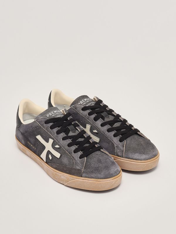 Premiata Steven 6972 men's sneakers in used effect leather steven6972 ...