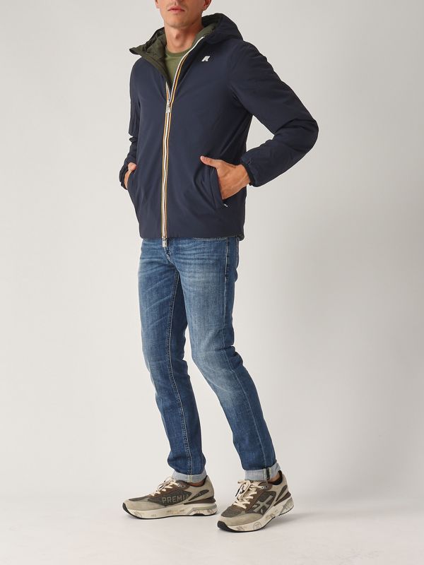 K-Way Jack ST Warm reversible technical fabric jacket for men Navy ...