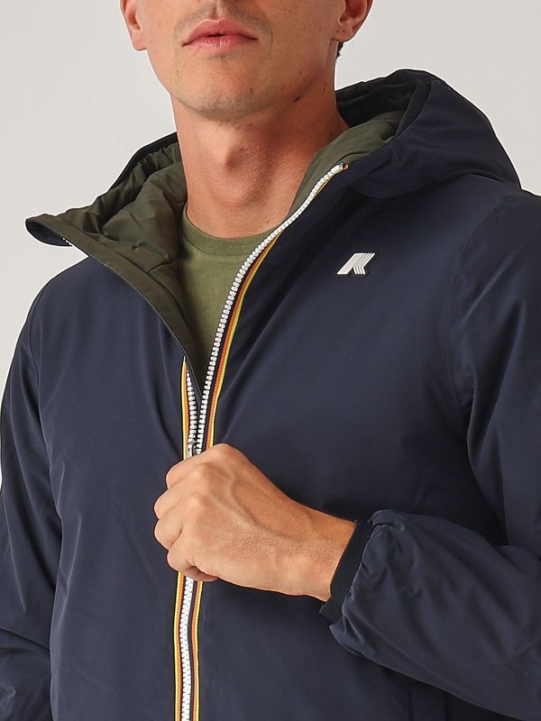 Giacca uomo K-Way Jack ST Warm in tessuto tecnico reversibile k6128vw ...