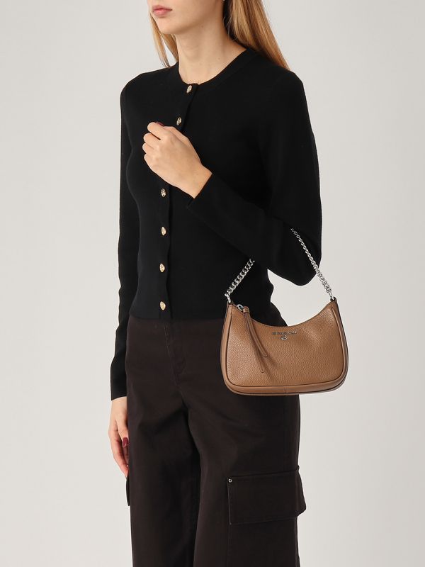 Borsa donna Michael Kors Jet Set Charms in pelle 32s4st9c1l Legno ...