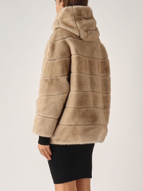 Betta Corradi women's faux fur jacket b606mink Light Beige | Caposerio.com
