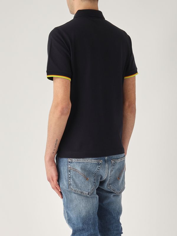 Stretch cotton Vincent Pique polo shirt for men k1125bw Navy | Caposerio.com