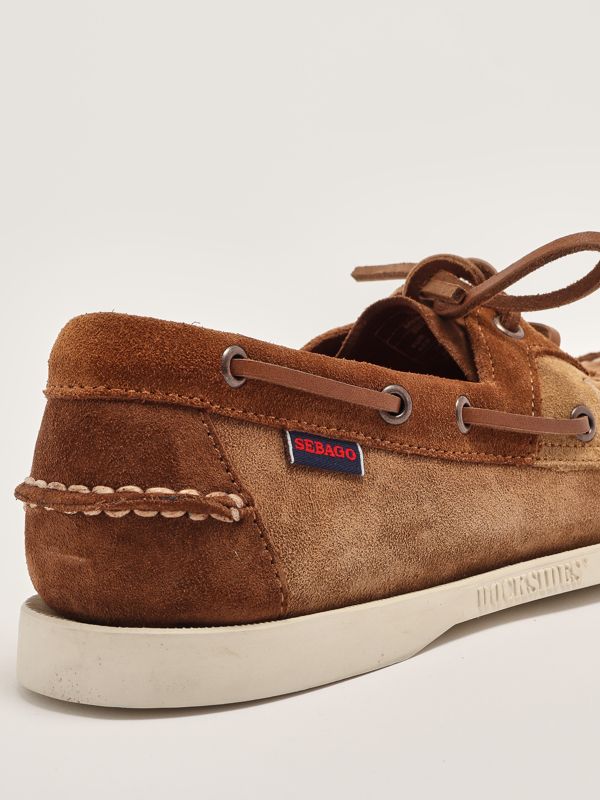 Sebago Mocassin Rossisland Jib pour homme en daim - Cognac | Caposerio.com