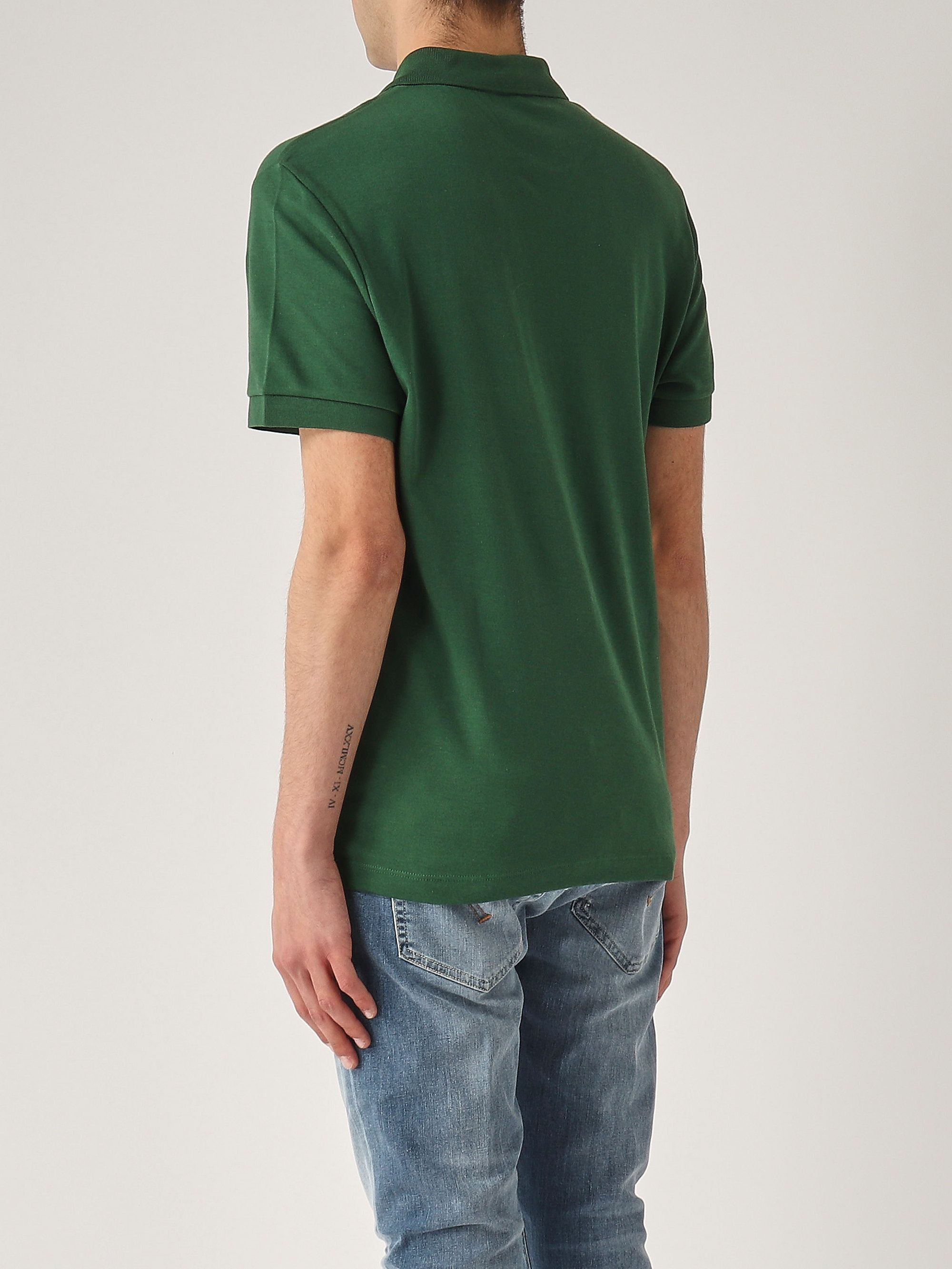 Pima cotton polo shirt for men dh2050 Green Forest | Caposerio.com