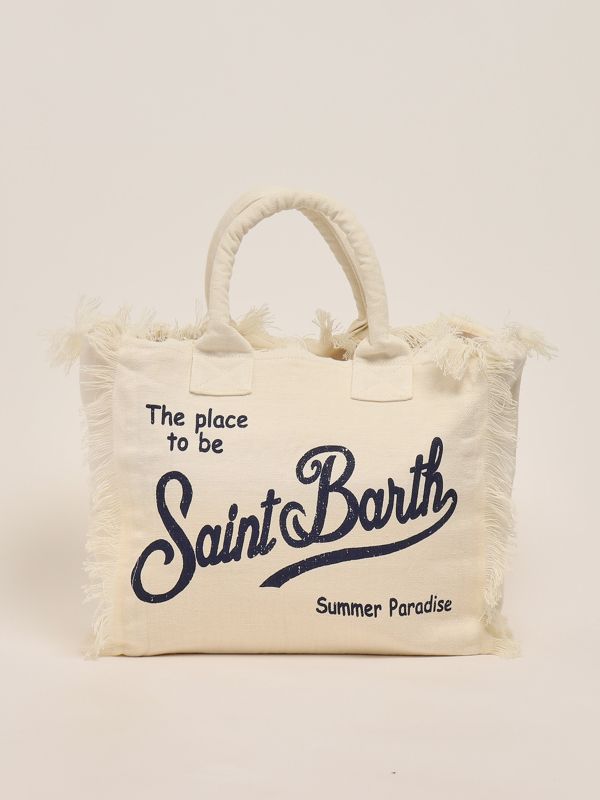 MC2 Saint Barth Women's Vanity Bag in Linen - Ivory | Caposerio.com