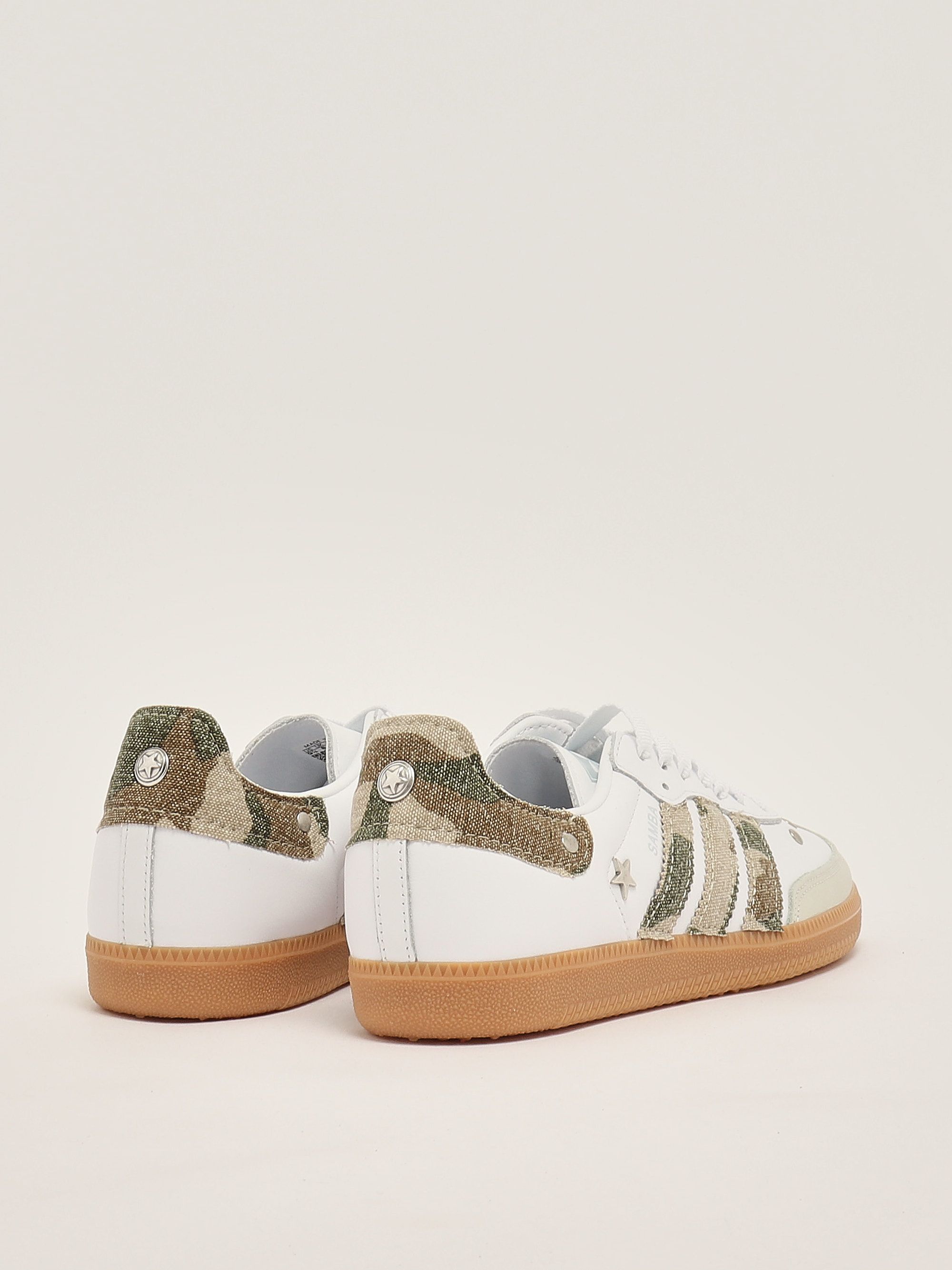 Sneakers uomo Samba in pelle 2009900004901 Bianco-Militare | Caposerio.com
