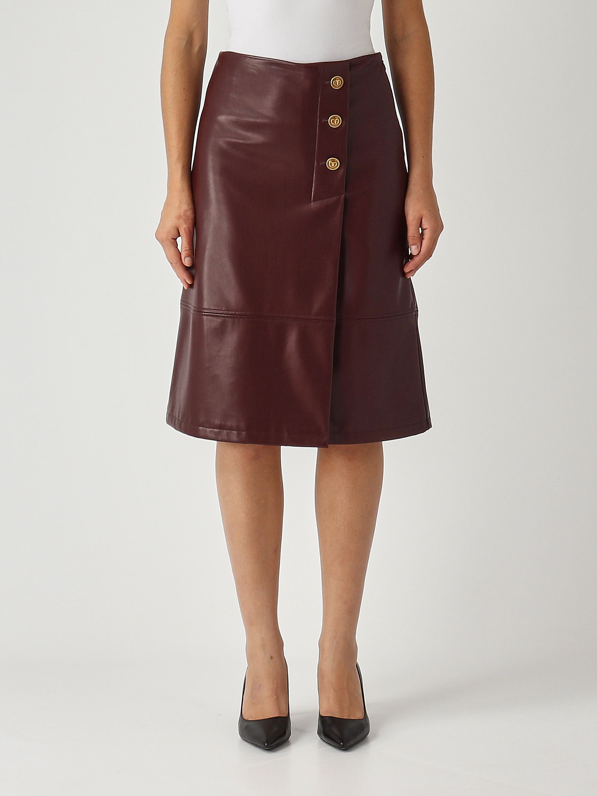 Damenrock aus Kunstleder 252tp2233 Trester | Caposerio.com