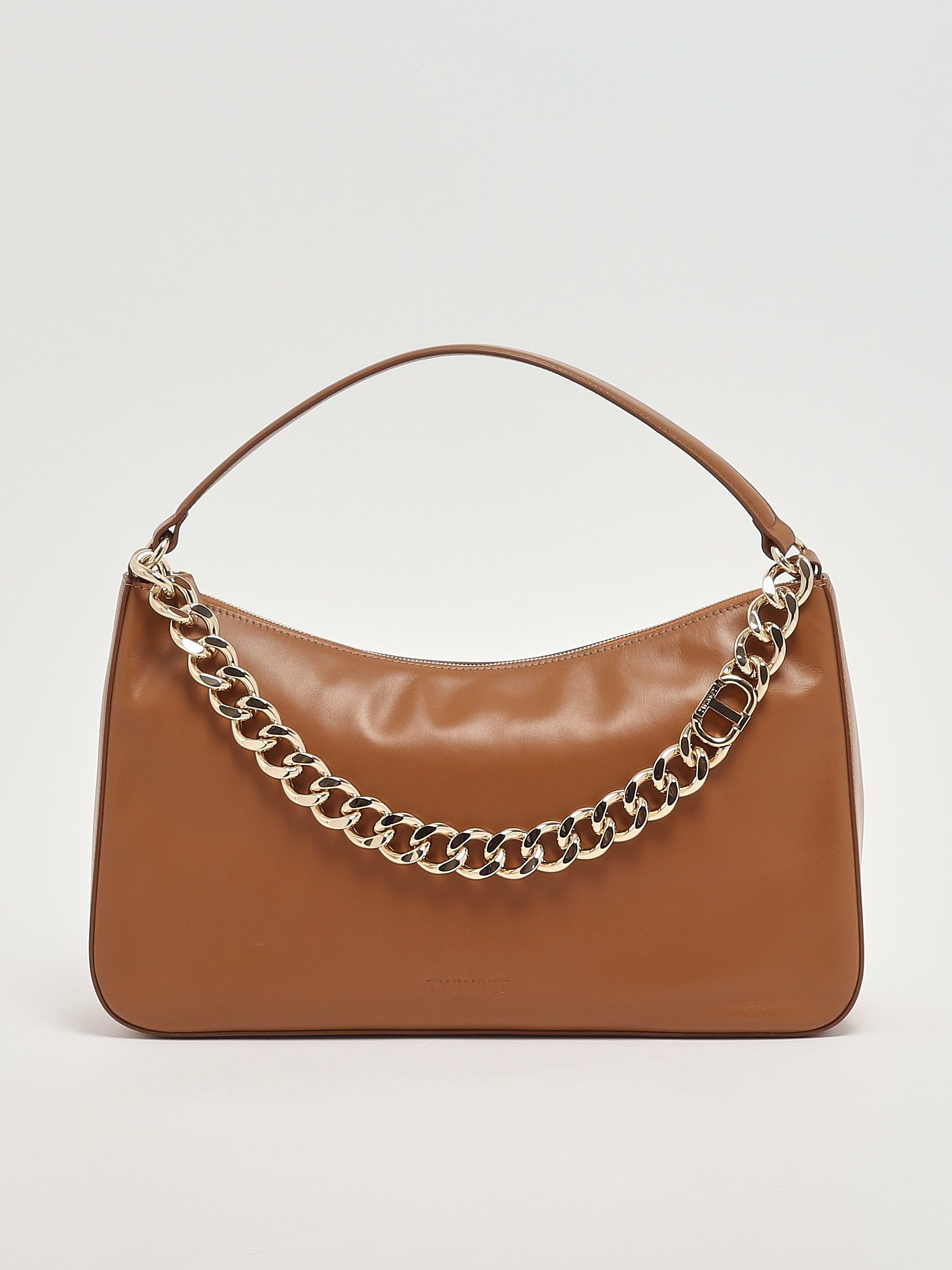 Damenhandtasche Liliane aus glattem Leder 999tb7010 Light brown ...