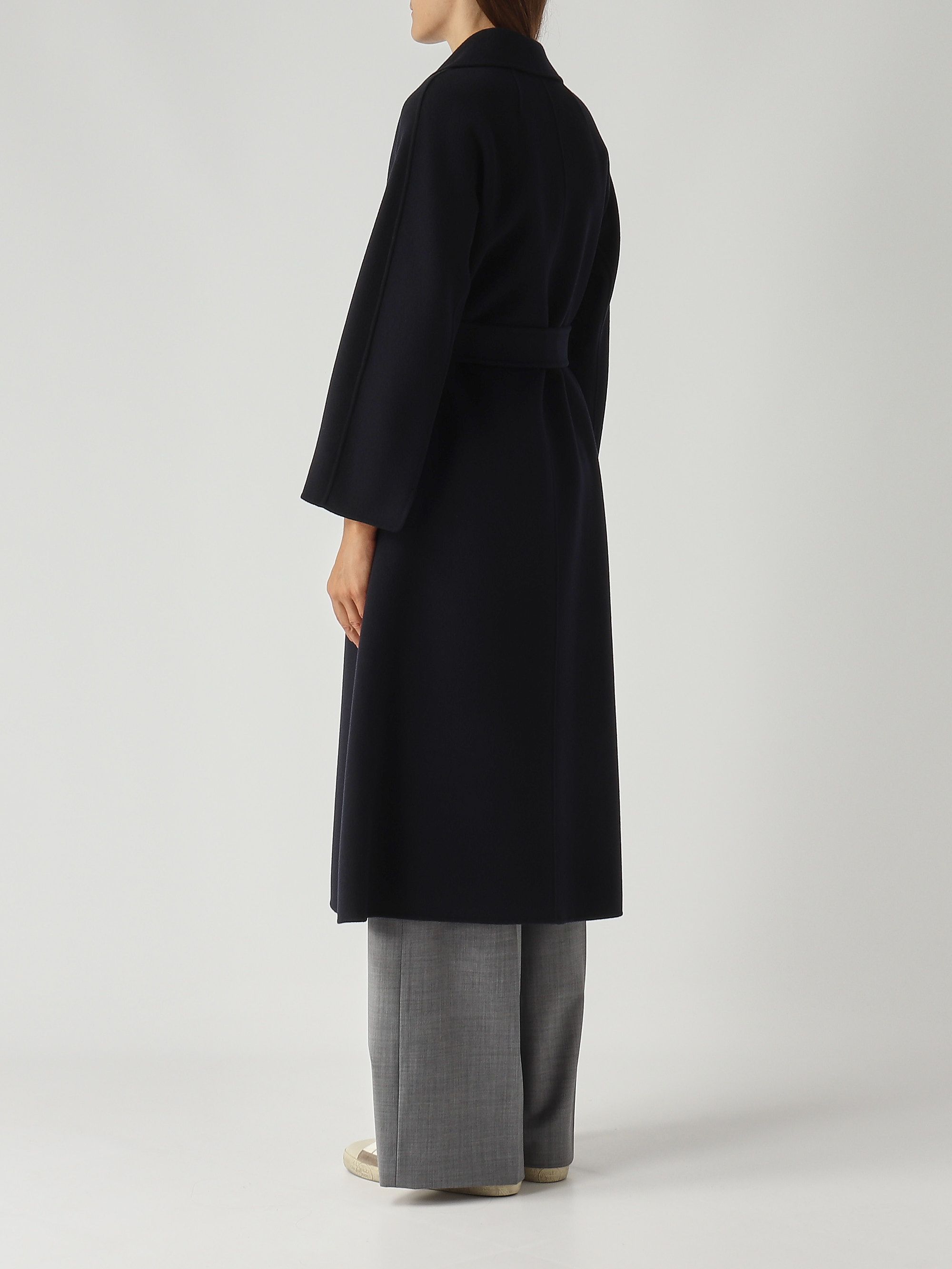 S Max Mara Cappotto donna Esturia in lana vergine - Navy | Caposerio.com
