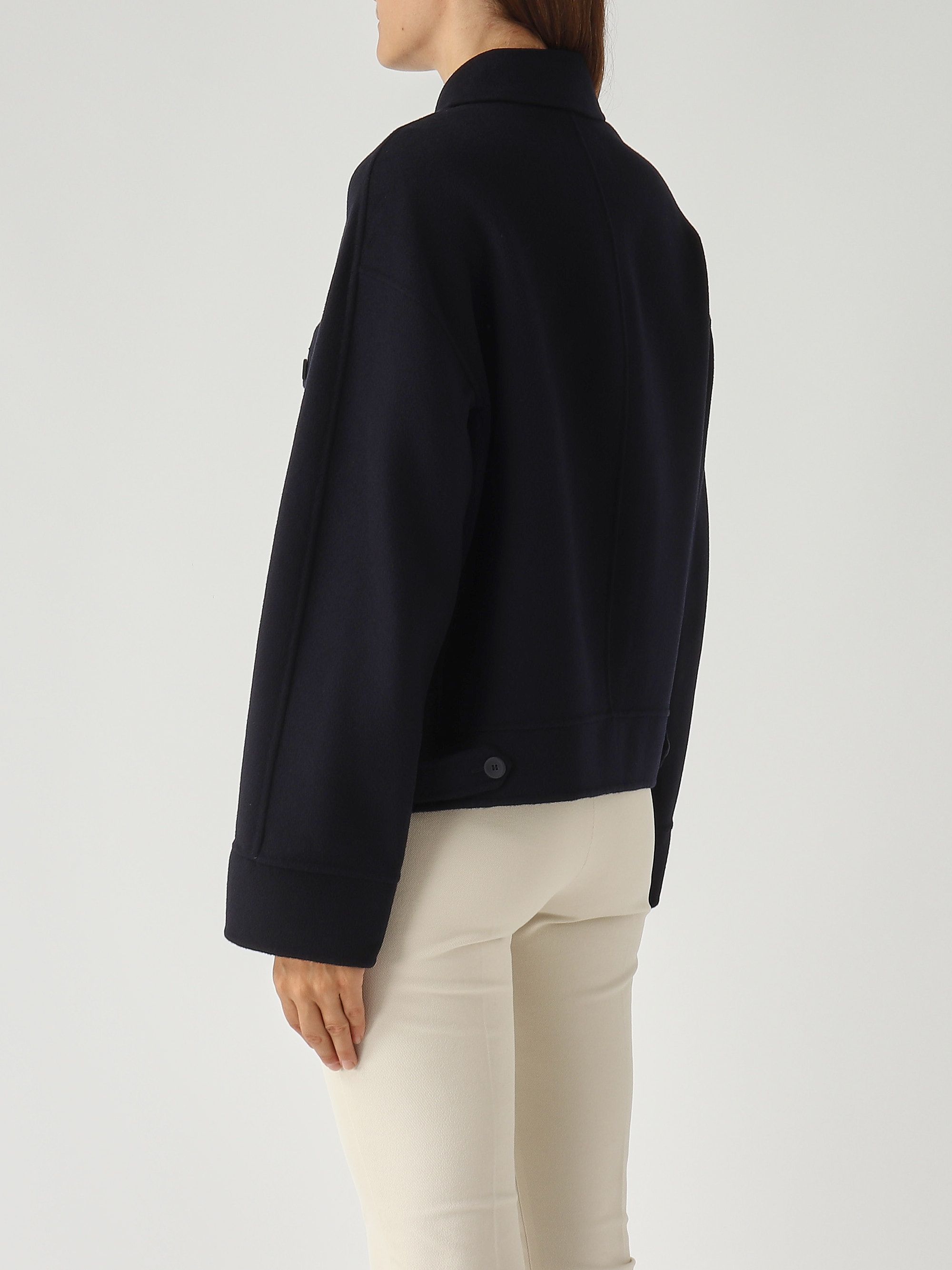 Max Mara Studio Fiero virgin wool jacket for women - Navy Blue ...