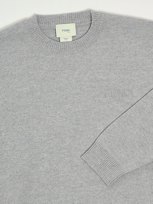 Kinderpullover aus Wolle jug192auku Grau meliert | Caposerio.com