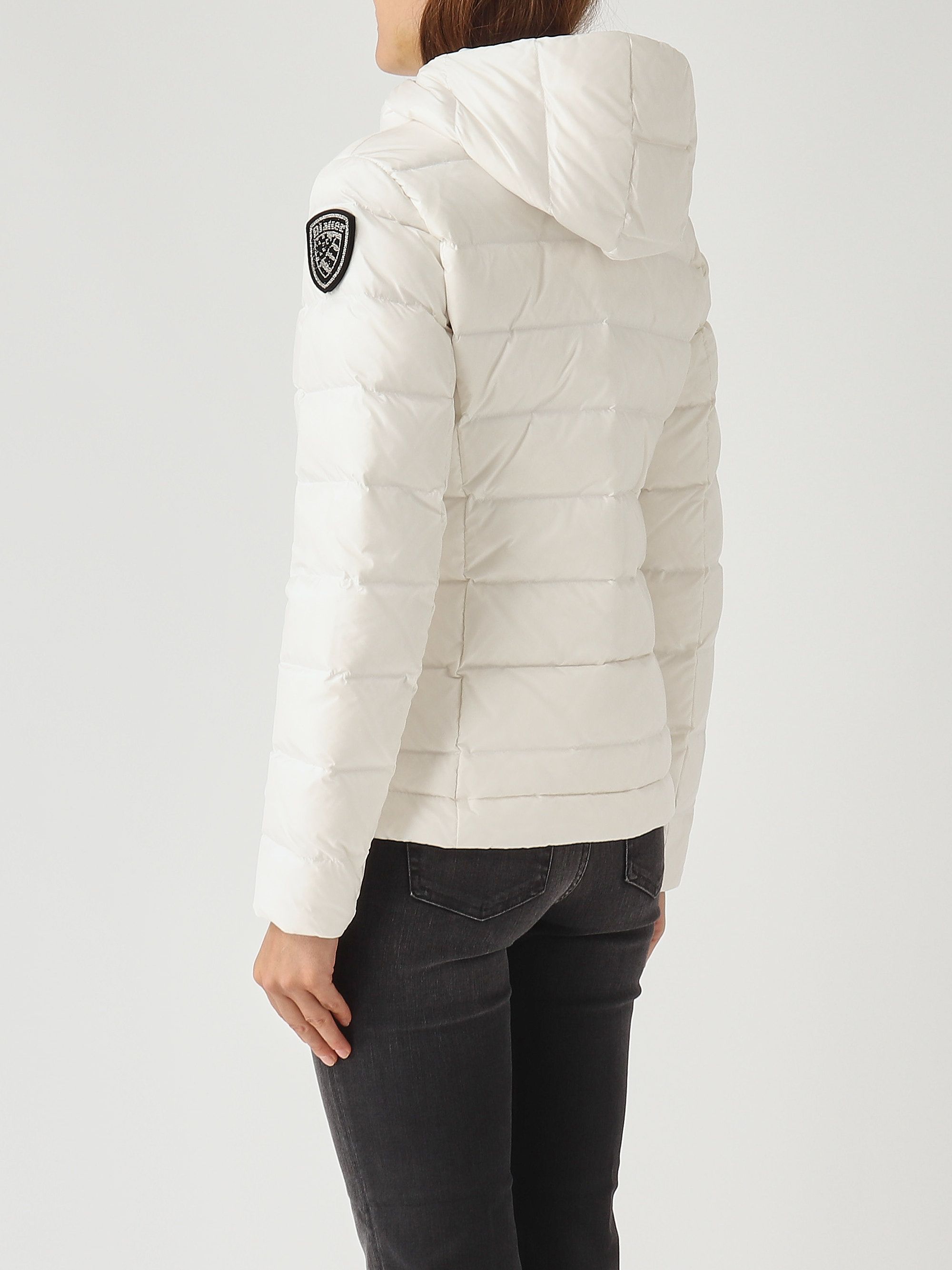 Blauer Piumino donna Charme in nylon lucido - Bianco Ottico | Caposerio.com
