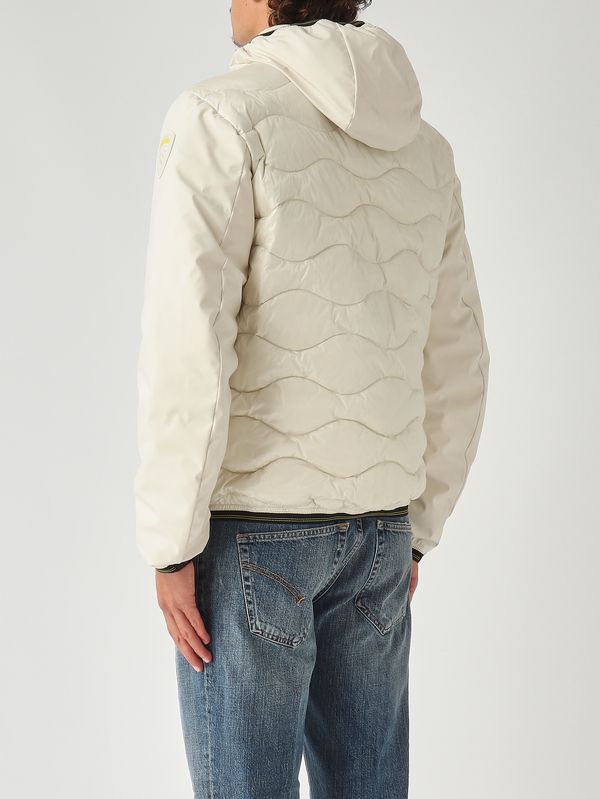 Blauer Albert light neoprene and shiny nylon down jacket for men ...