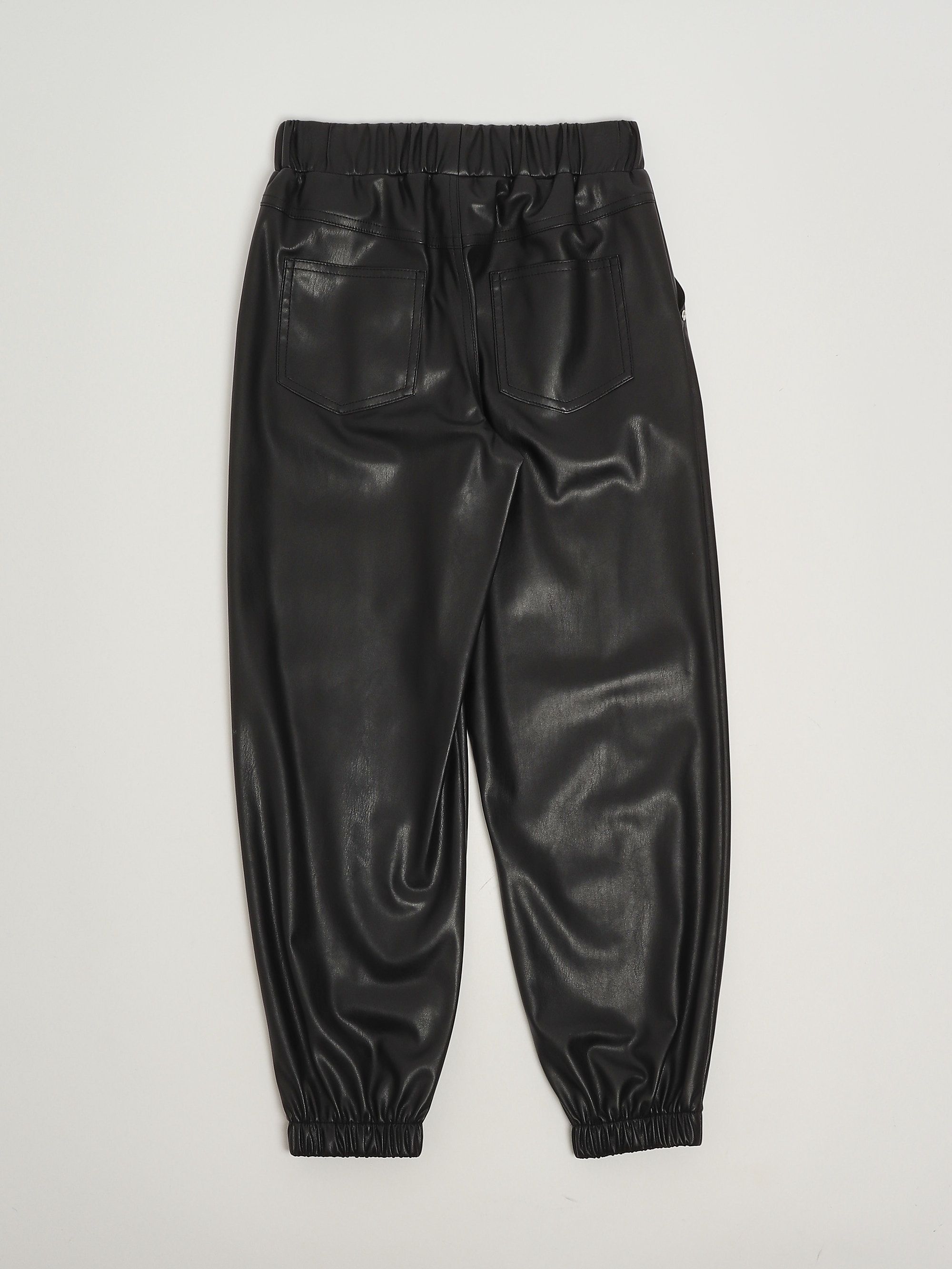 Girl's faux leather pants gf5172e0392 Black | Caposerio.com