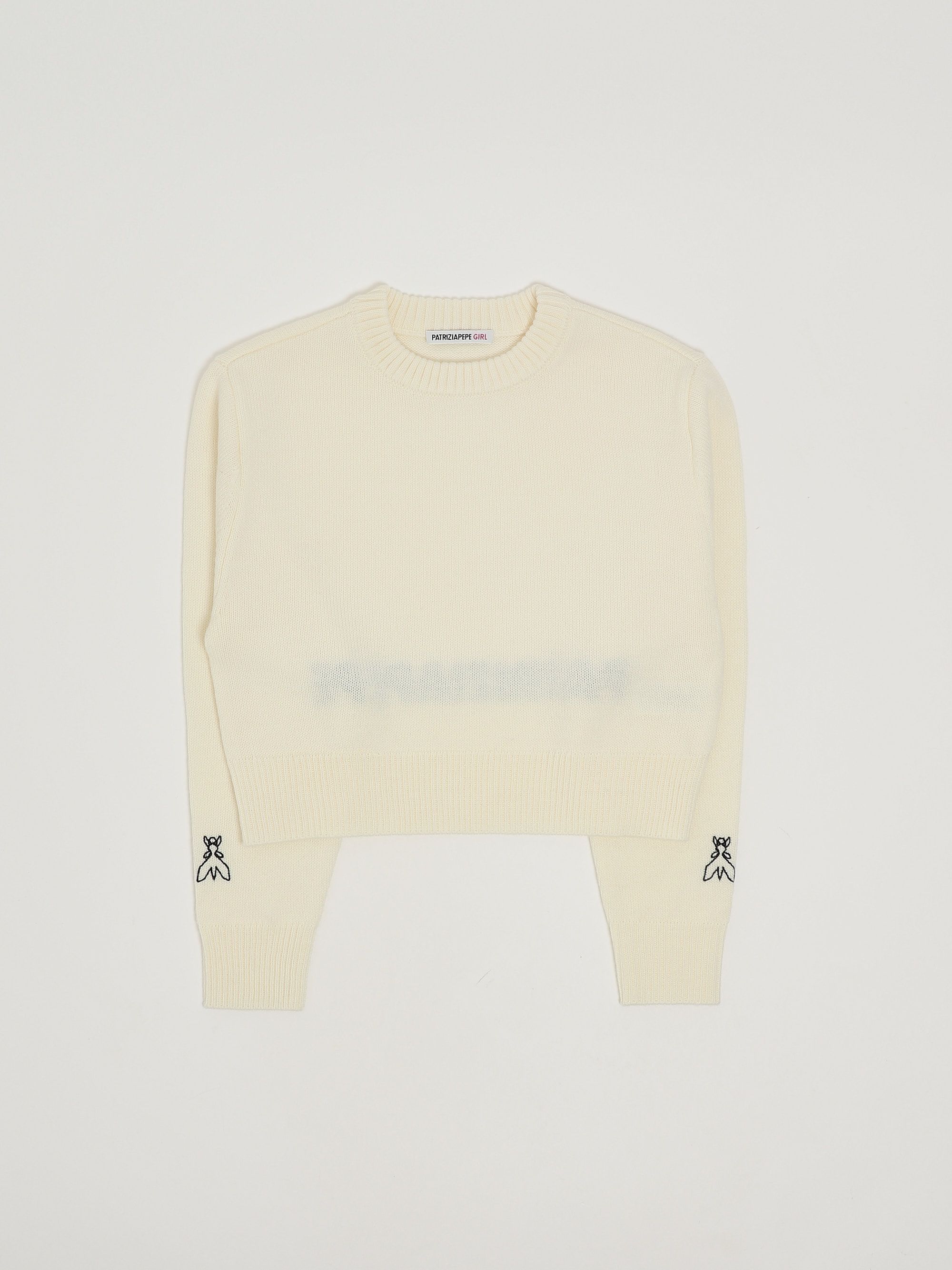 Maglia bambina in misto lana 7k0069k282 Bianco | Caposerio.com