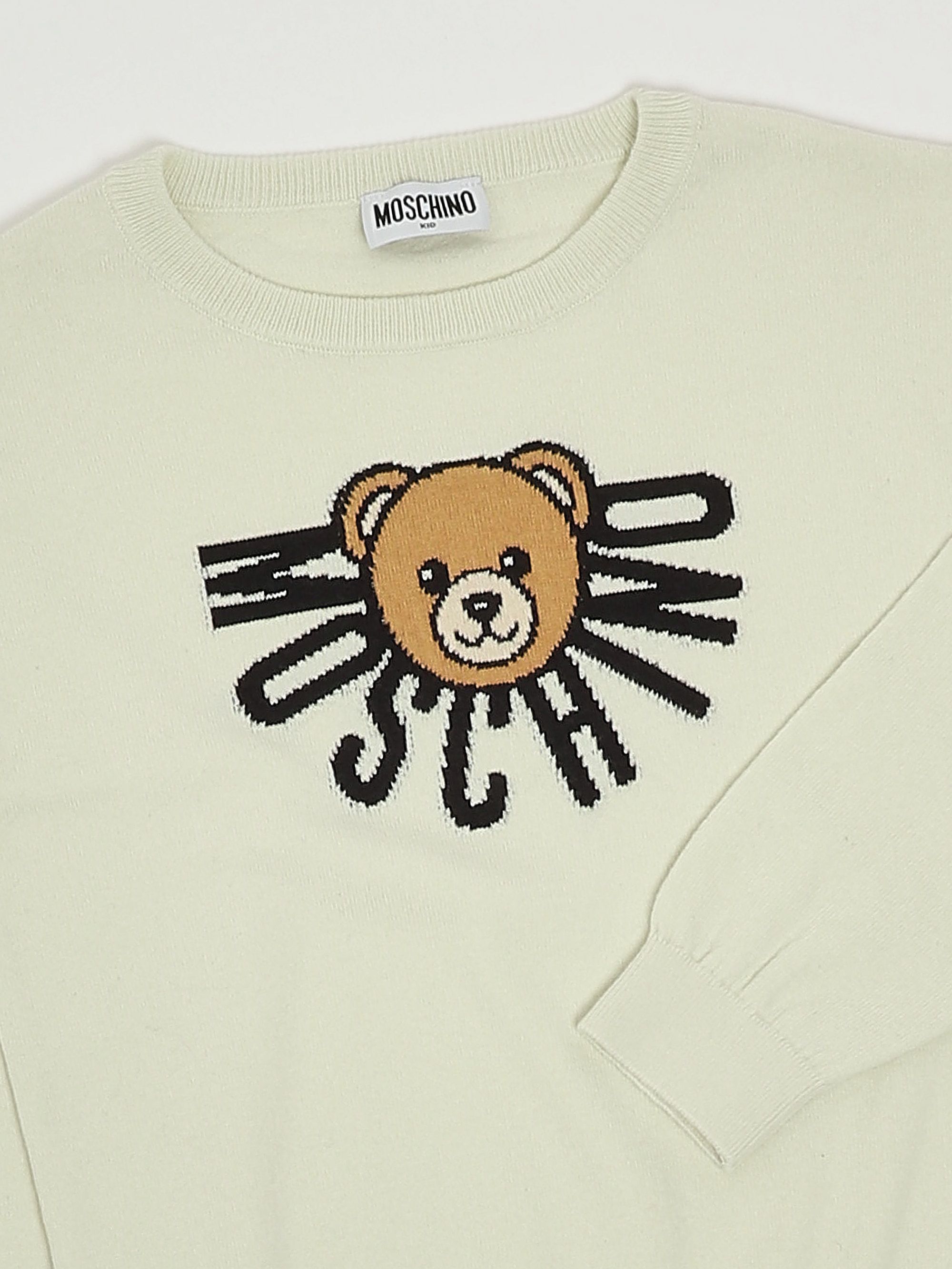 Maglia bambino in cotone e lana huw01alhe43 Bianco | Caposerio.com