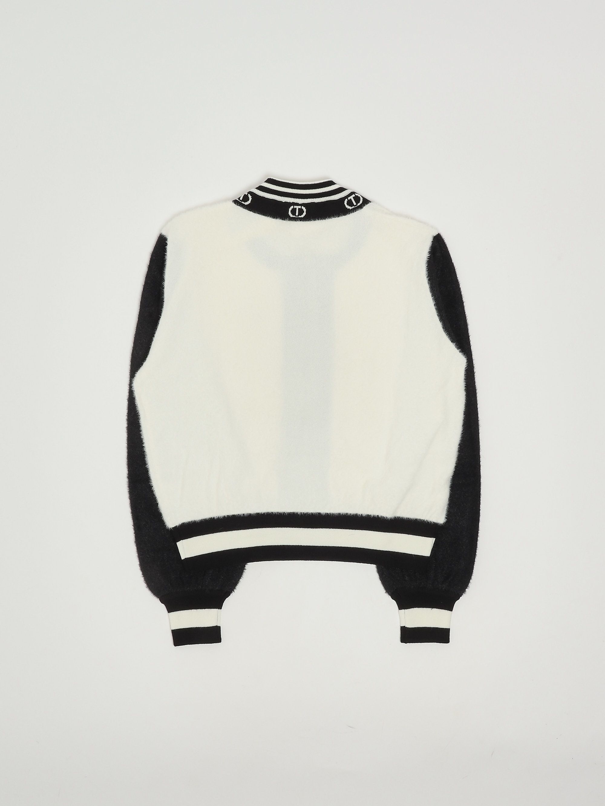 Twinset Girls' jacket in teddy fabric - Black-White | Caposerio.com