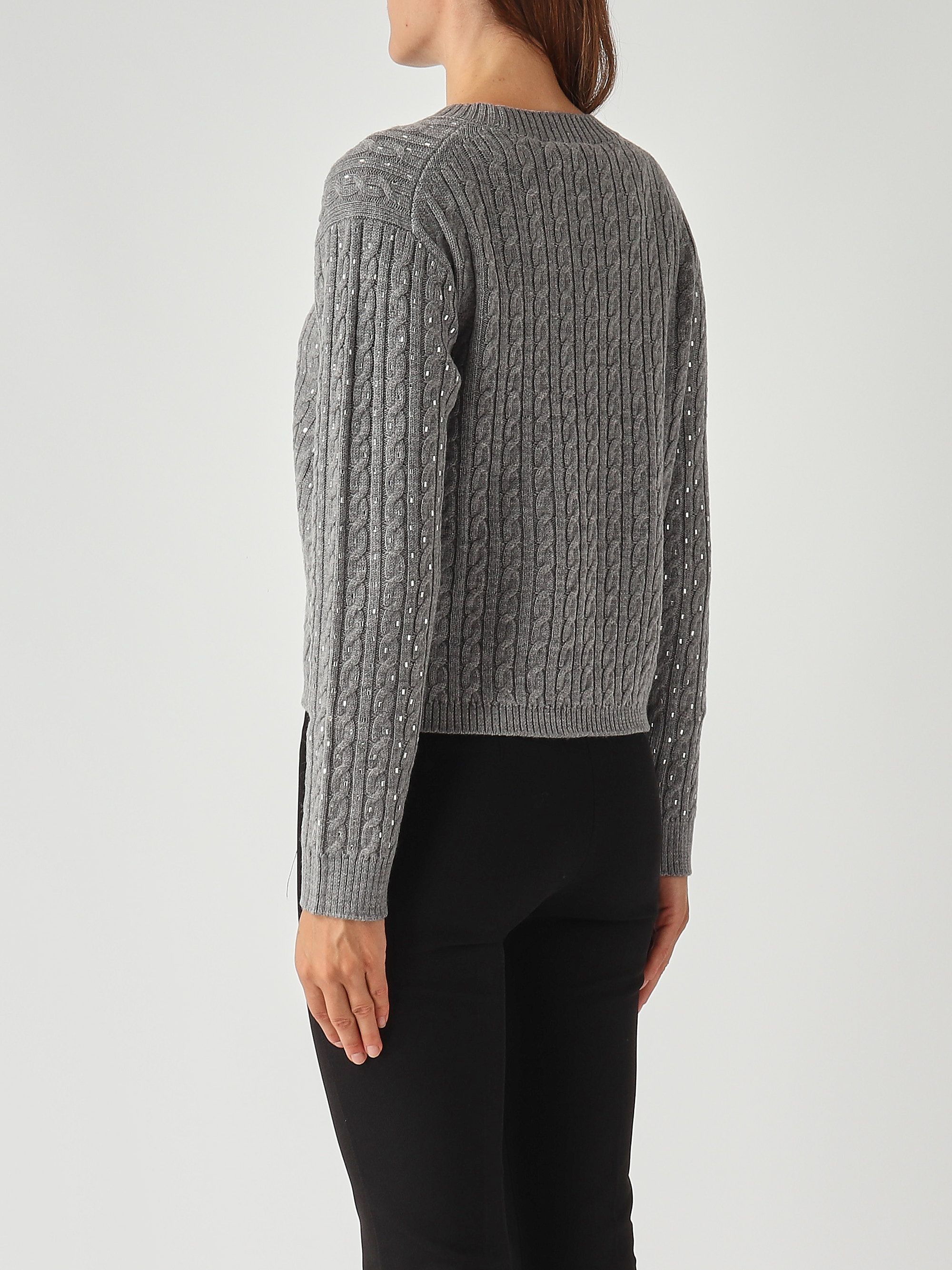 Maglia donna Ussuri in lana 2526366082600 Grigio Chiaro | Caposerio.com