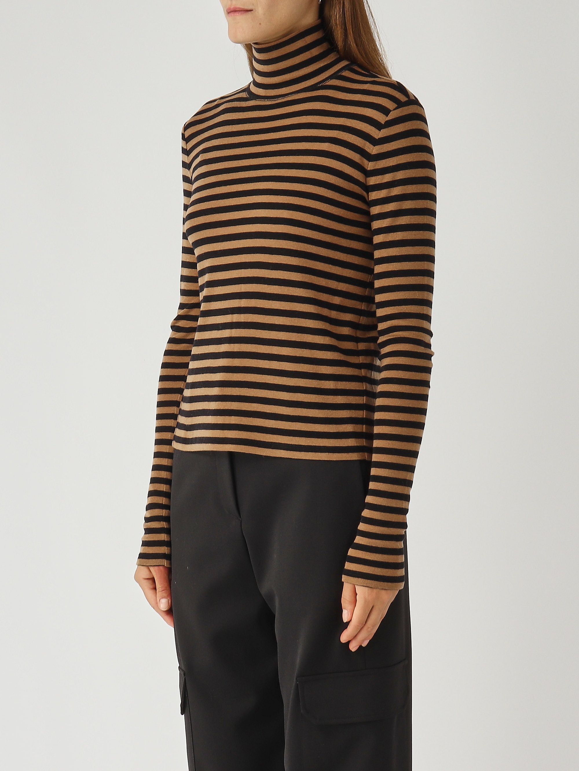 MM Max Mara Dolcevita donna Blasy in lyocell e lana - Cammello-Nero ...
