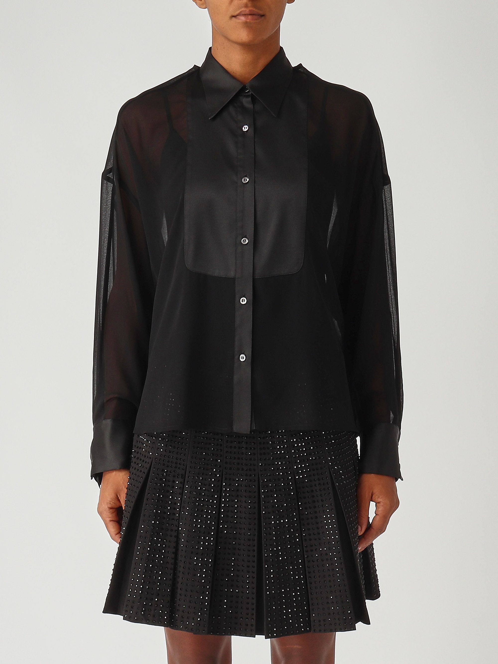 Chemise Marquilla en georgette extensible pour femme 106141a309 Noir ...