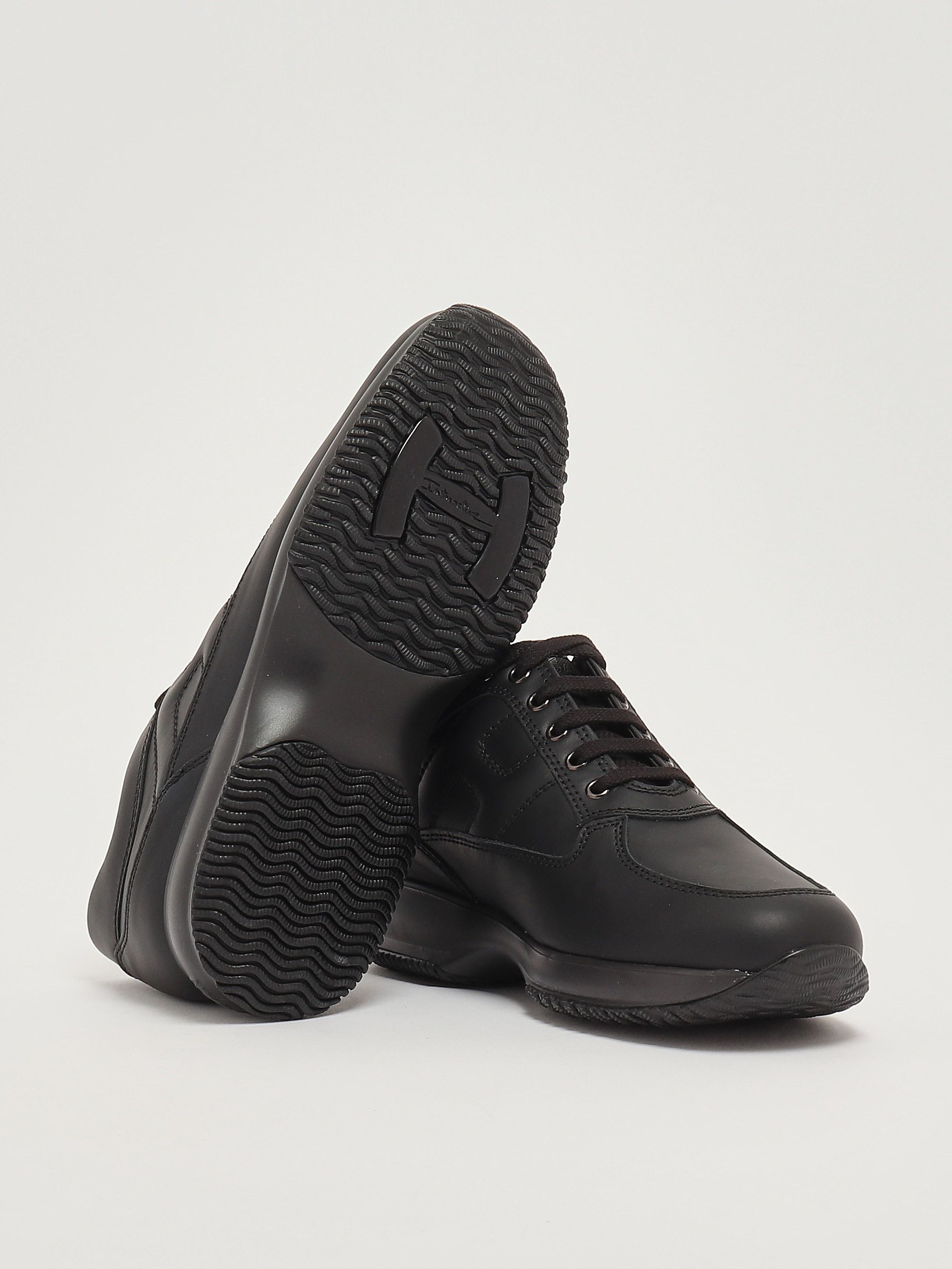 Interactive nappa leather sneakers for men hxm00n00010kla Black ...